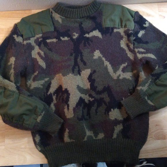 Vintage Vintage Commando Camouflage Knit Wool Sweater | Grailed