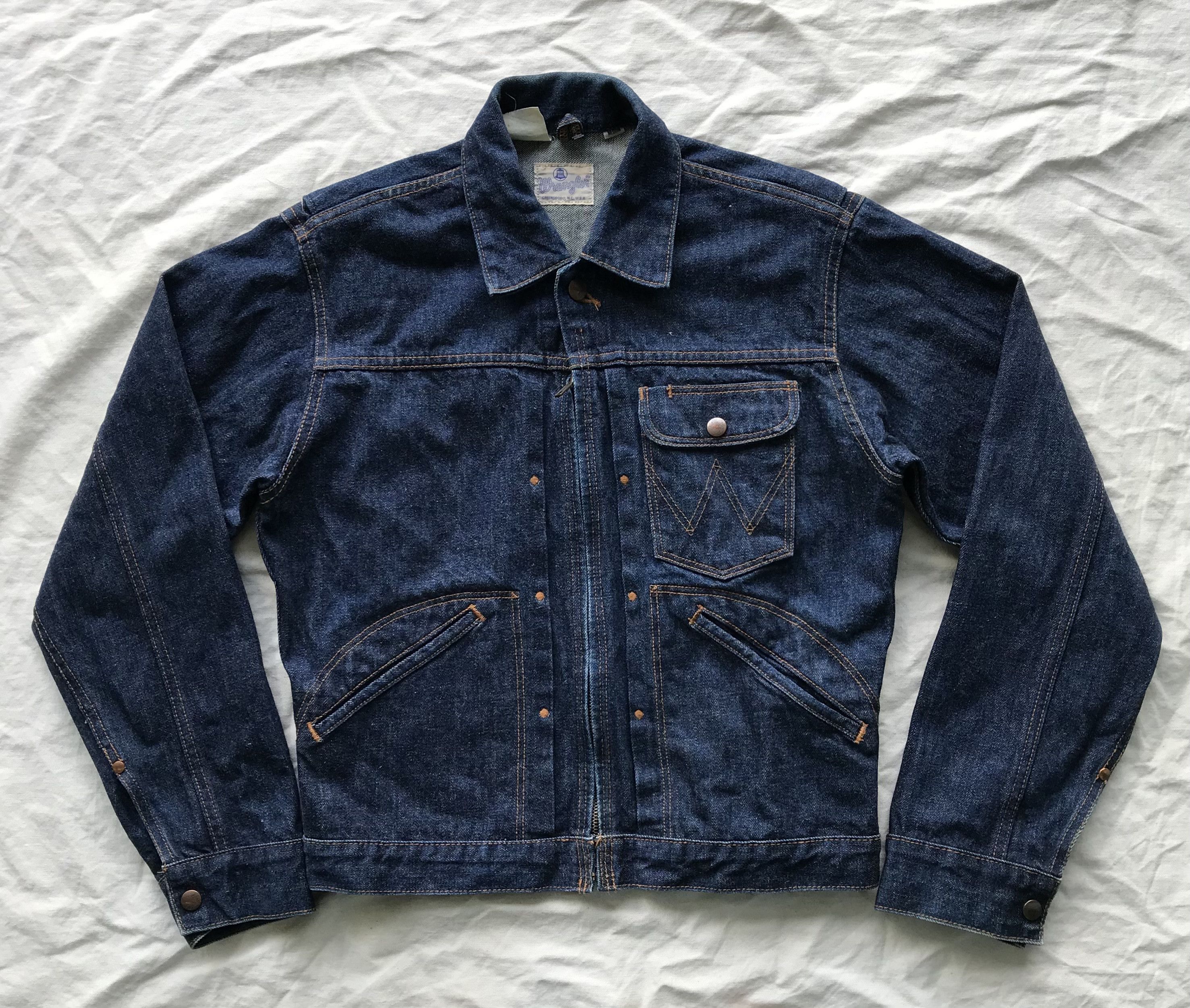 Denim Jacket × Vintage × Wrangler Wrangler BLUE BELL LOT 11MJZ Denim ...