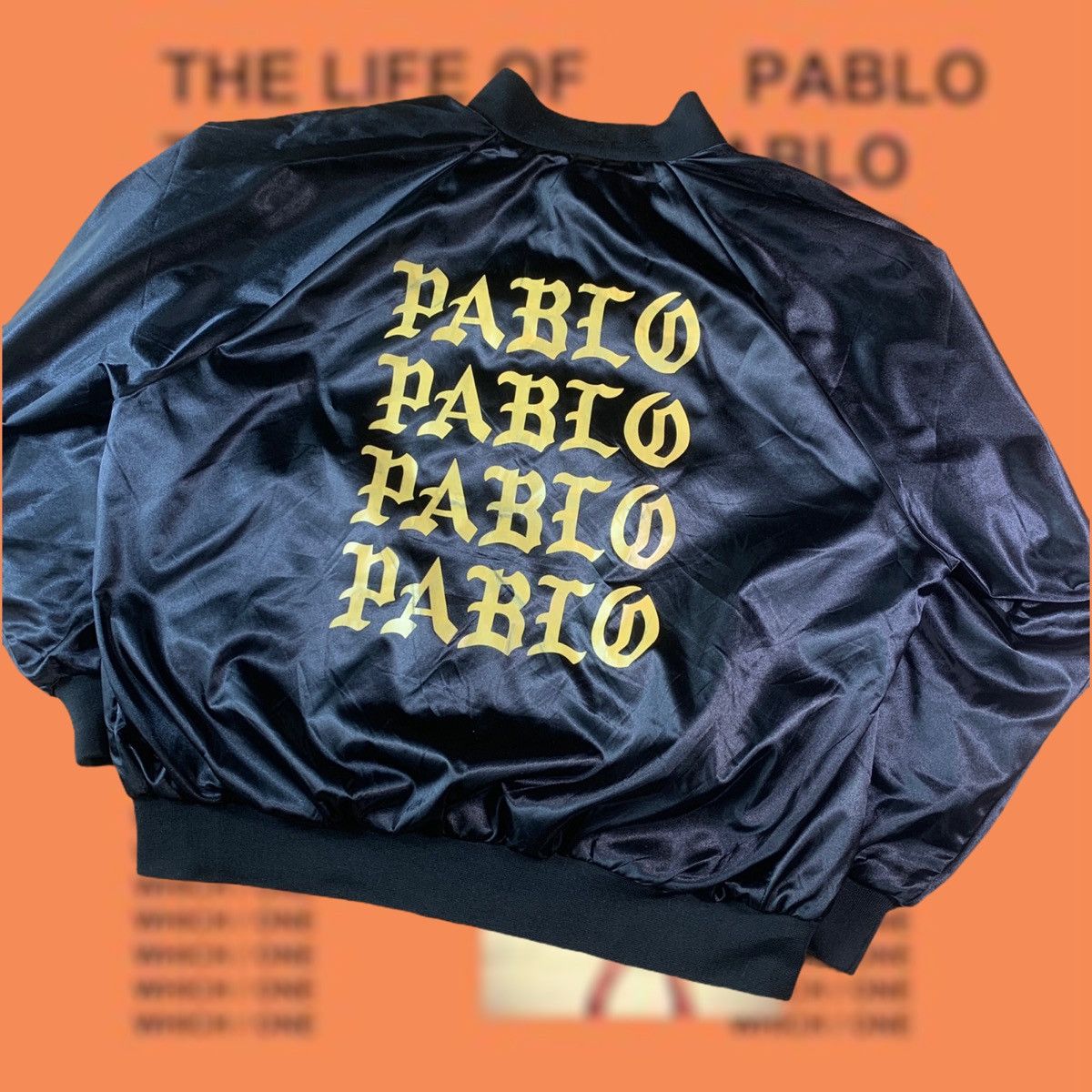 Vintage Kanye West TLOP The Life Of Pablo Tour Album Bomber Jacket ...