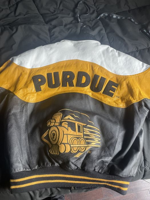 Vintage Vintage Leather Purdue University Jacket | Grailed