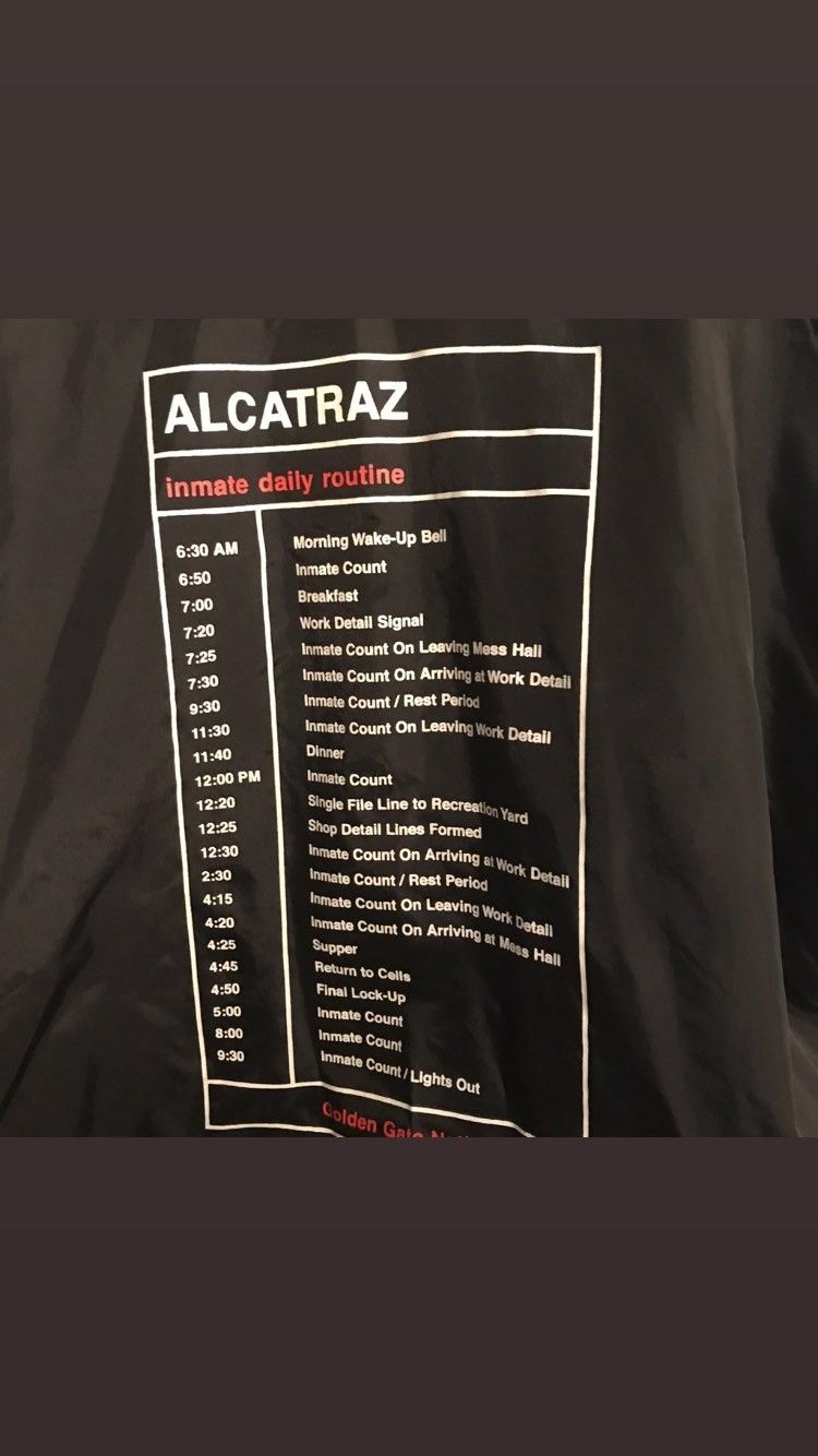 Vintage Coach jacket alcatraz inmate daily routine | Grailed