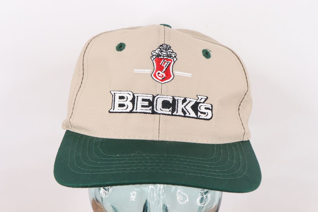 Vintage Vintage Beck's Brewery Beer Spell Out Snapback Hat Beige | Grailed