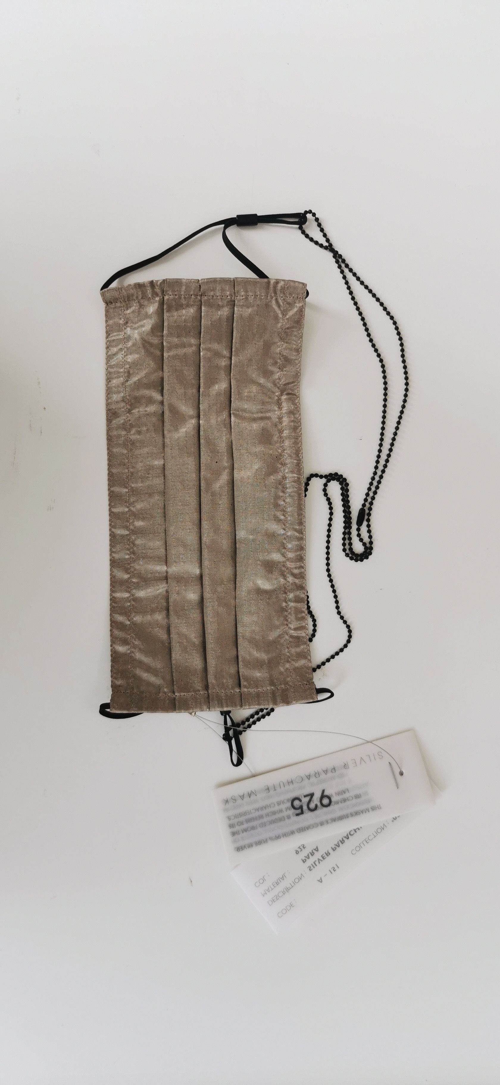 Deepti 925 Silver Parachute Mask With Black Metal Chain | Grailed