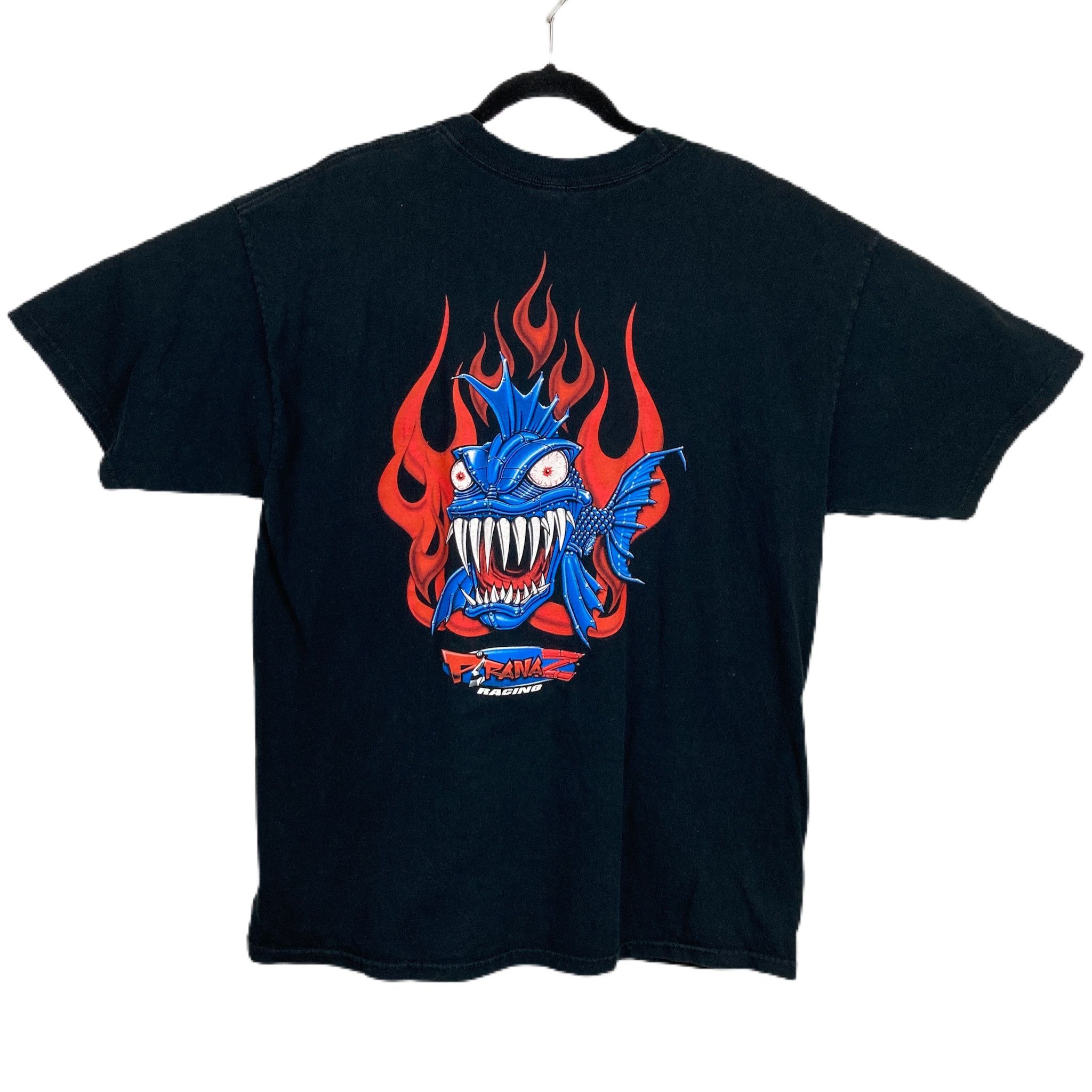 Jerzees × Other × Racing Piranaz Racing T Shirt Blue Metal Piranha Fish ...