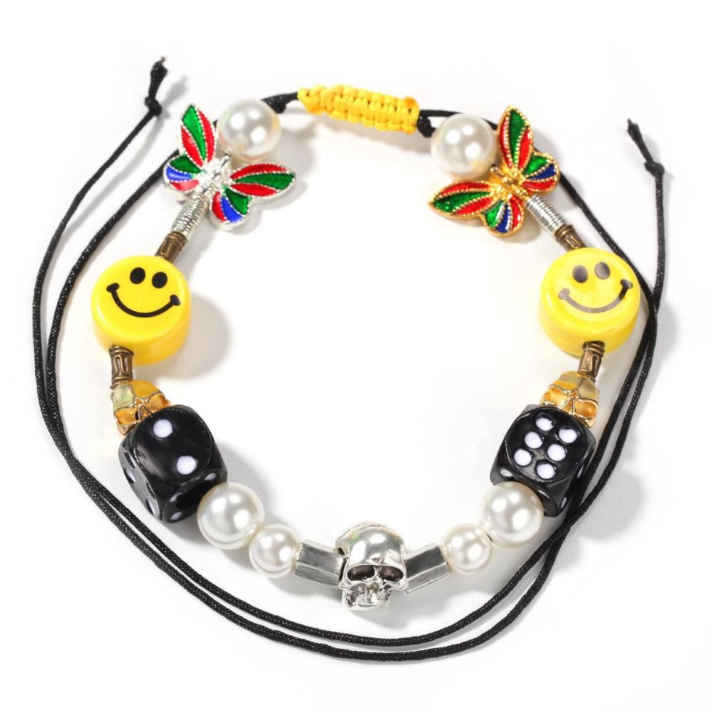 A$AP Rocky × Streetwear Asap Rocky Smiley Face Pearls Dices Bracelet ...