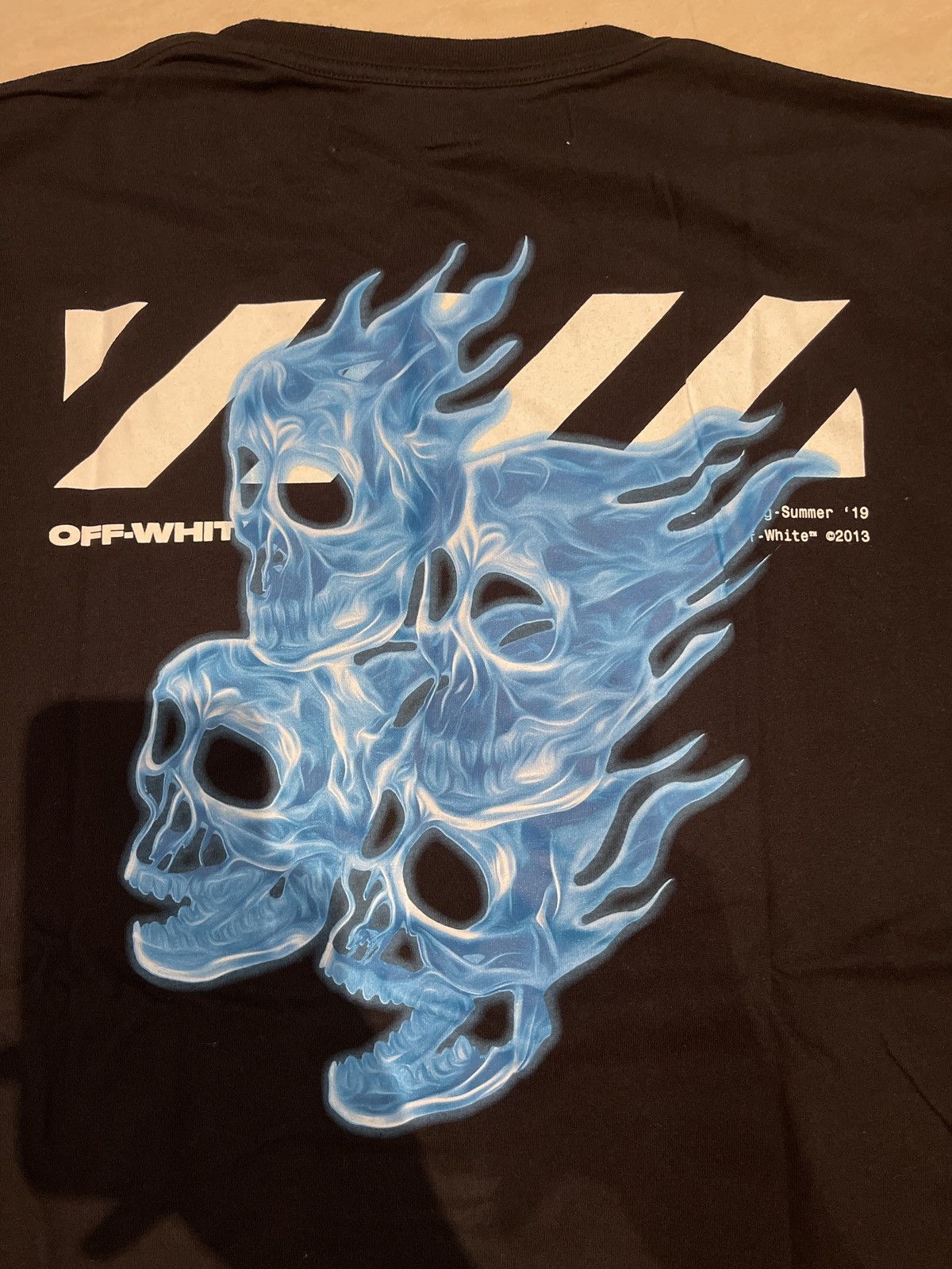 Off-White OFF-WHITE SKELETON BLUE TSHIRT | Grailed