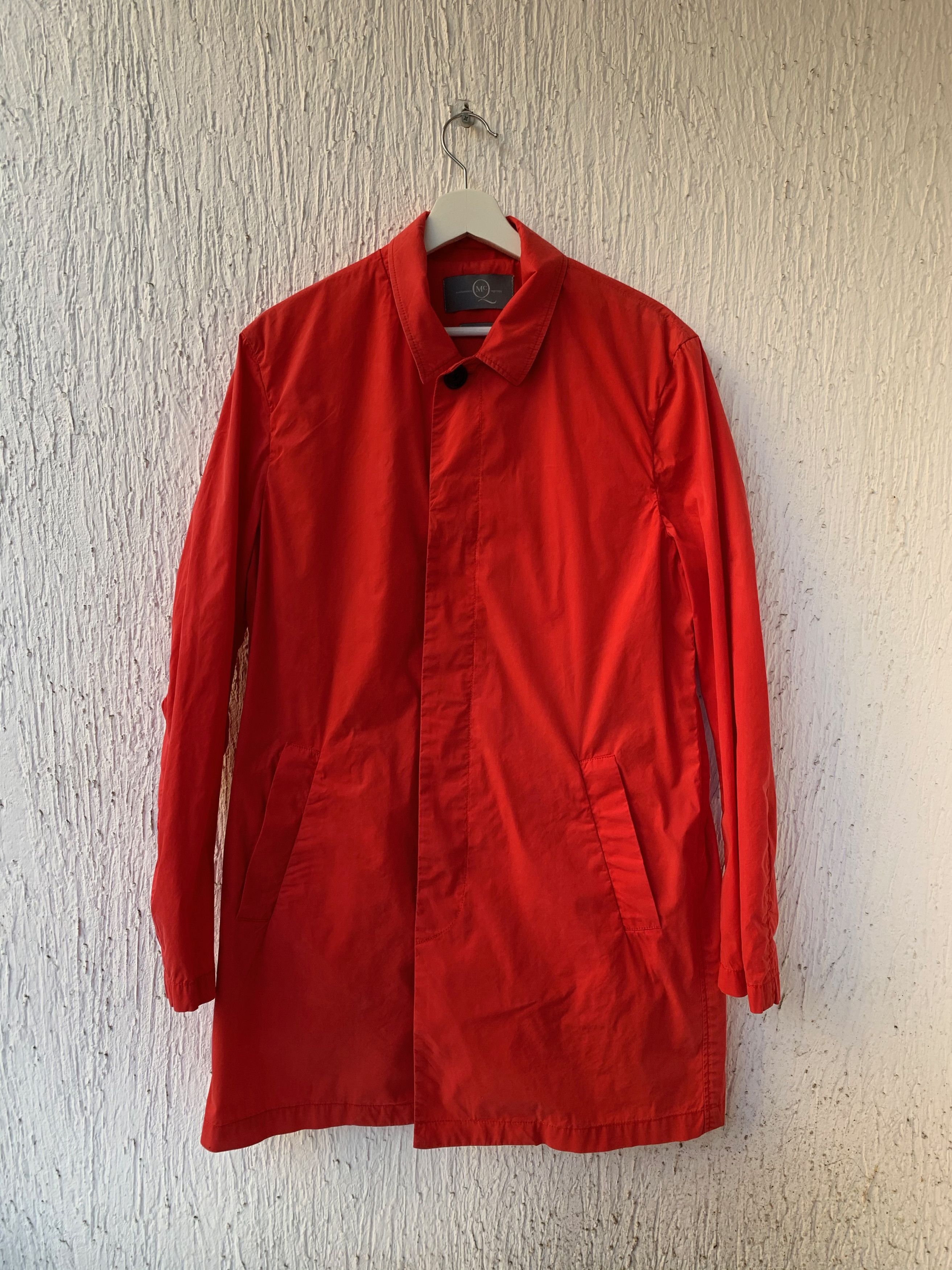 Alexander McQueen bright red car coat | Grailed