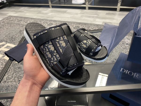 Dior BNWT Dior SS21 Alpha Slides Oblique Jacquard | Grailed