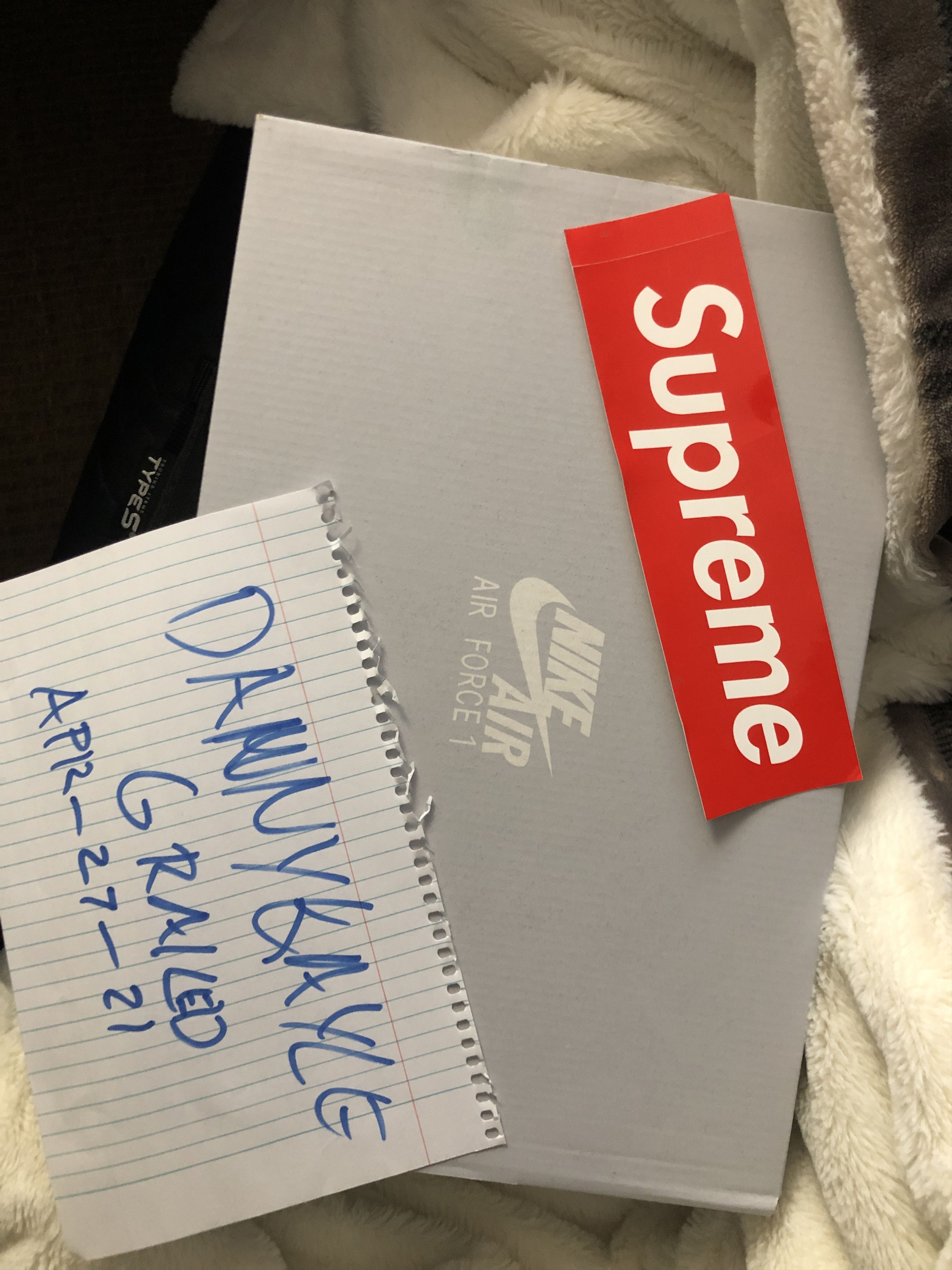 Supreme Nike Air Force BOX with supreme stickers | Grailed