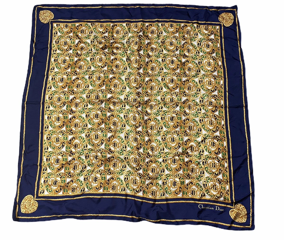 Christian Dior Monsieur × Dior DIOR SILK SCARVES LUXURY GOLD CHAIN ...