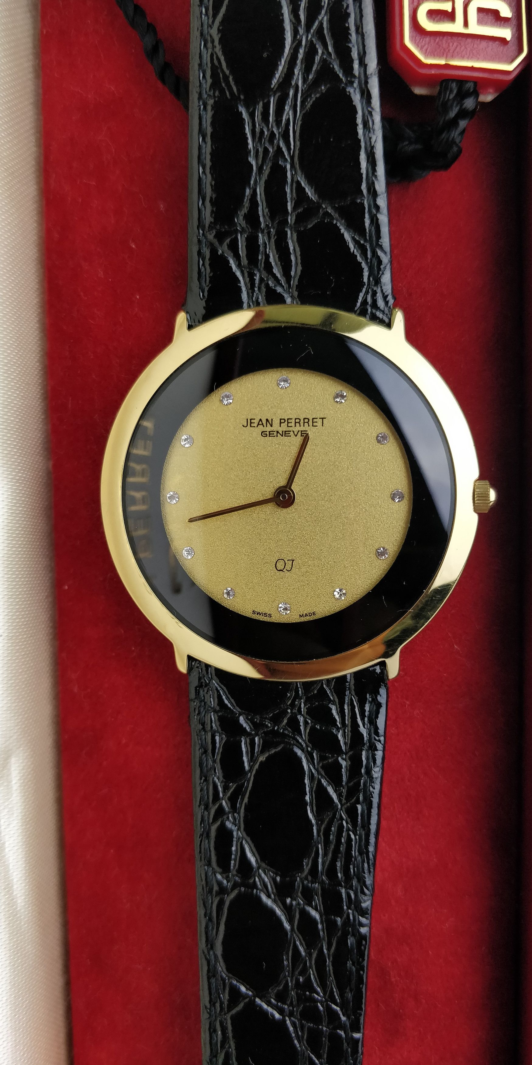 Designer Collection × Vintage × Watch Jean Perret geneve swiss gold ...