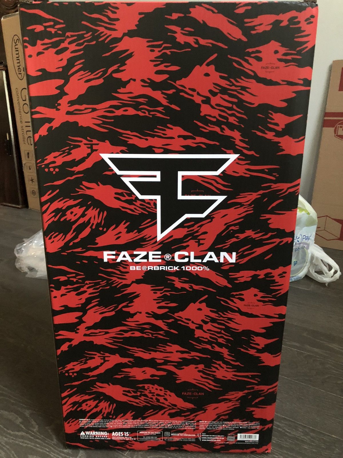 Medicom Bearbrick Bearbrick MEDICOM FAZE CLAN 1000% *IN HAND* | Grailed