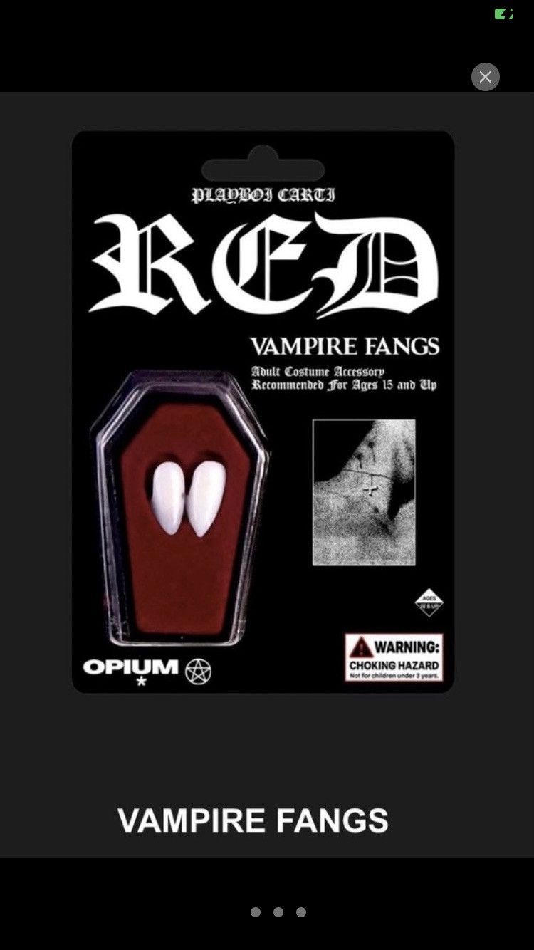 Playboi Carti Playboi Carti Vampire Fangs RARE sealed WLR Vlone | Grailed