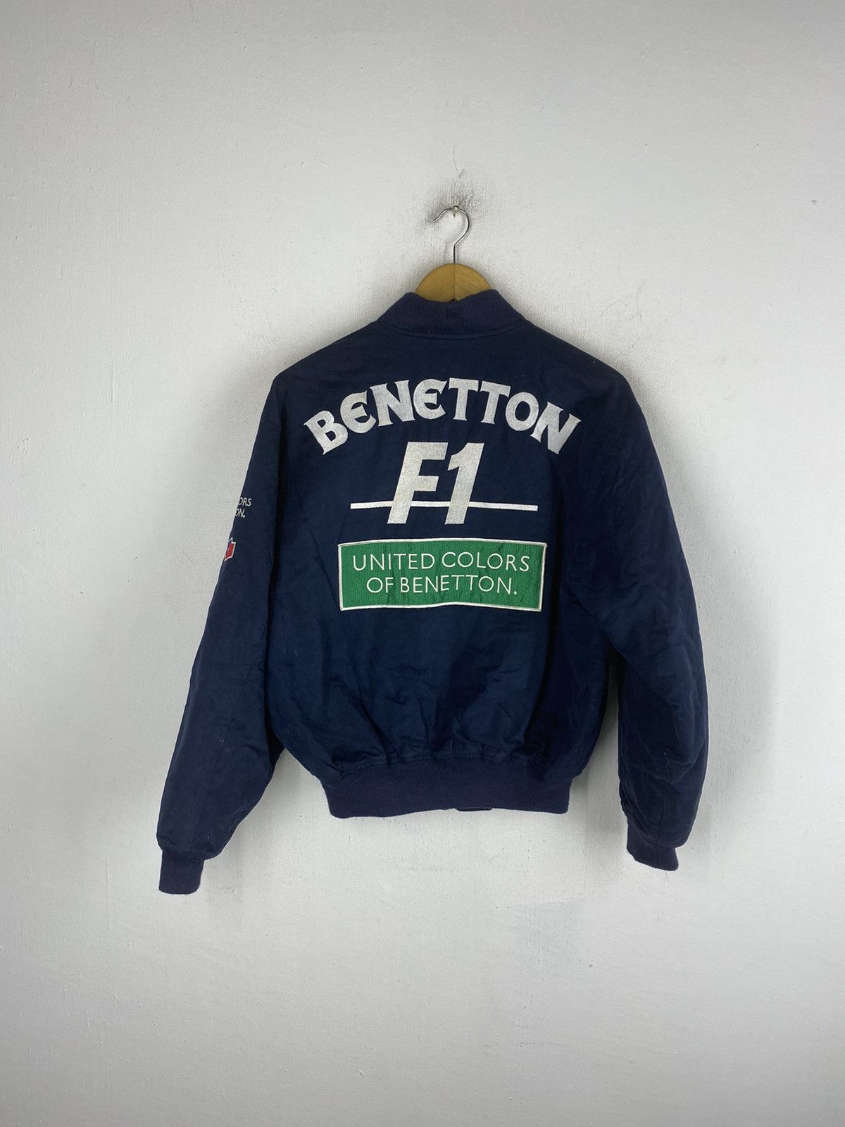 Benetton Vintage Embroidered Benetton Formula 1 Racing Team Bomber ...