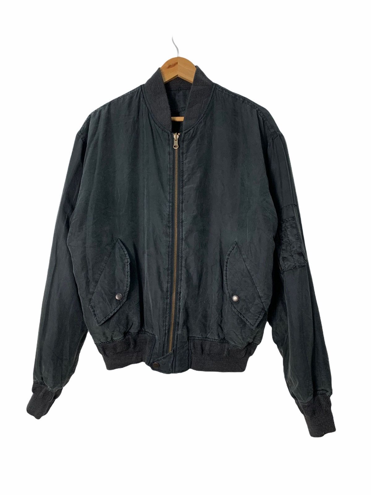 Bomber Jacket × Military Reversible Rayon Silk Bomber Flight Jacket ...