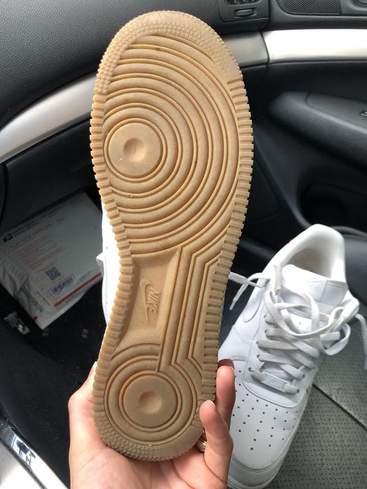 Nike Gum Sole Air Force 1 White | Grailed