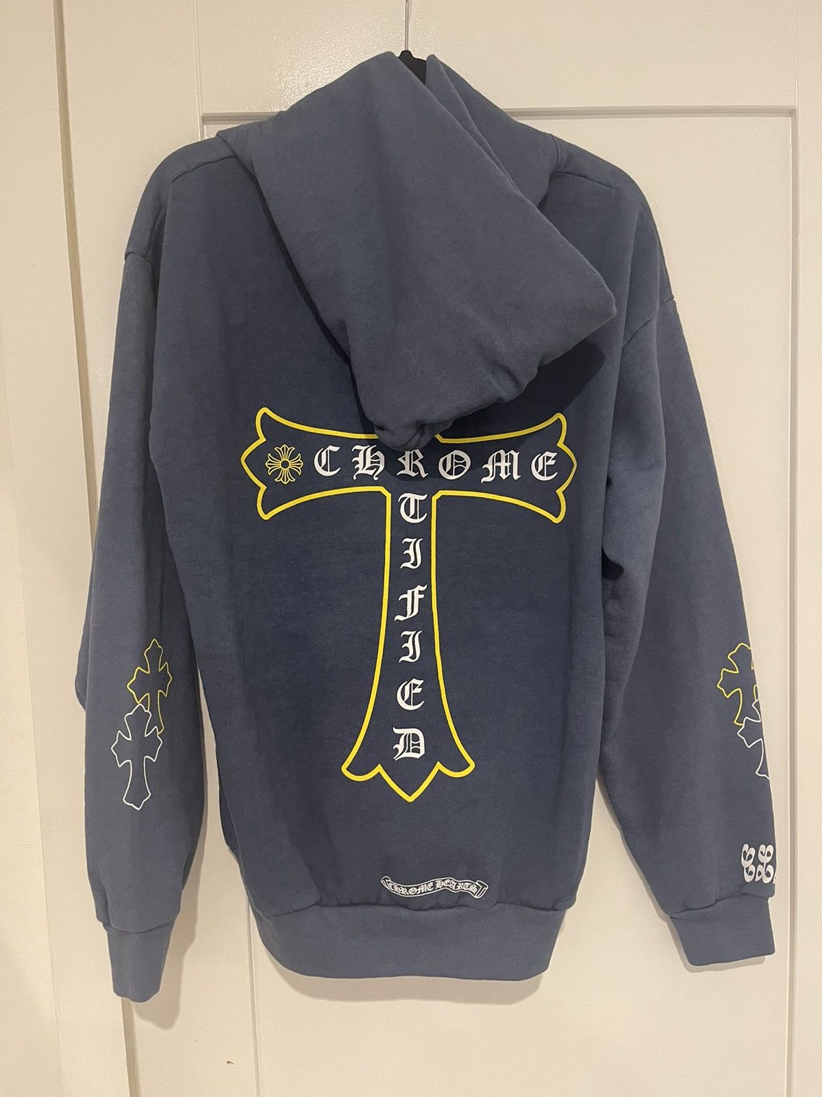 Chrome Hearts × Drake Chrome hearts drake hoodie size large blue washed ...