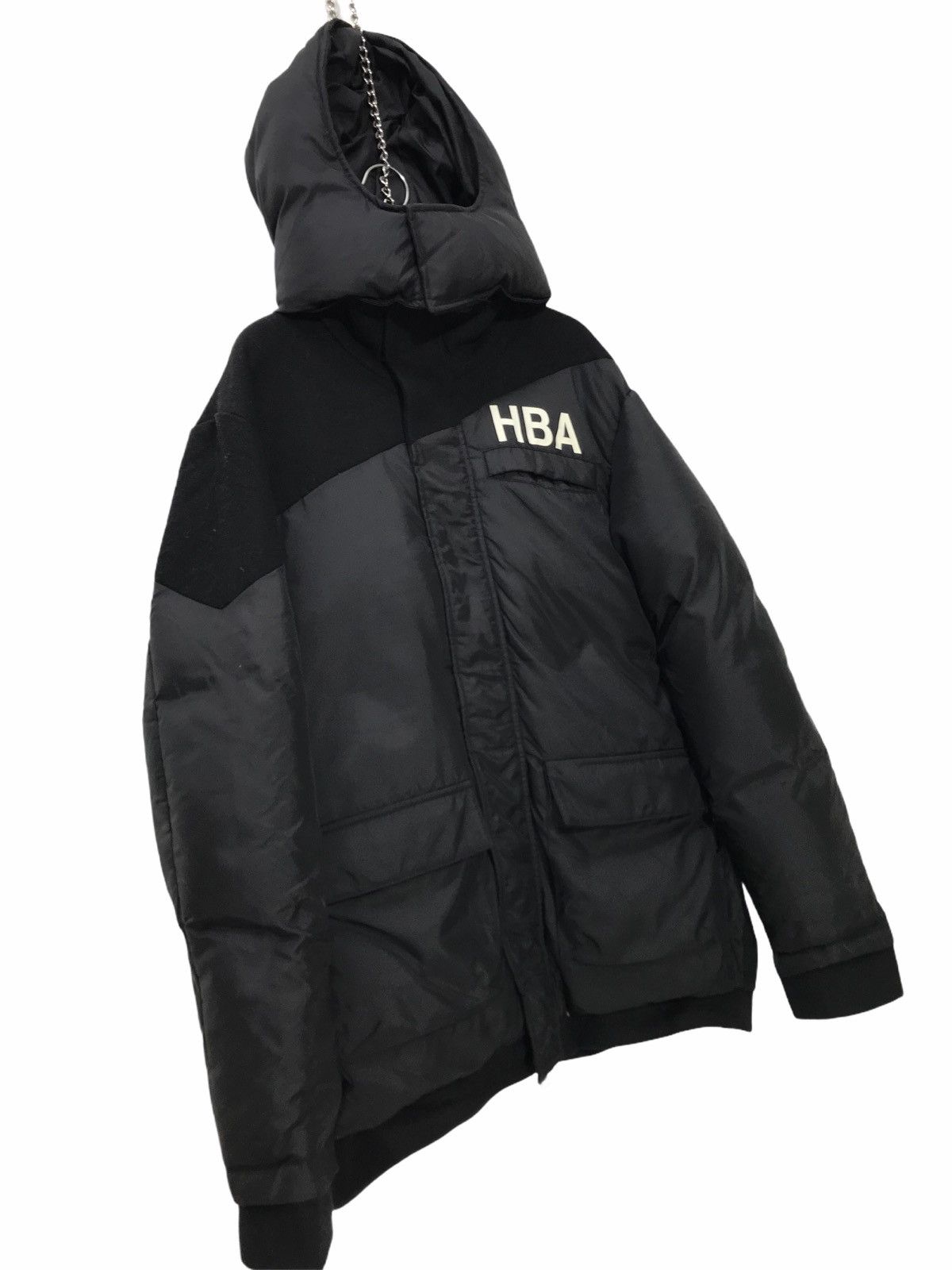 Hood By Air Made in Italy HBA Down Puffer Hybrid Wool Hood Jacket | Grailed