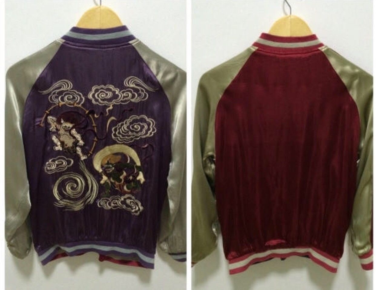 Sukajan Souvenir Jacket Sukajan Jacket Japan Embroidery Reversible ...