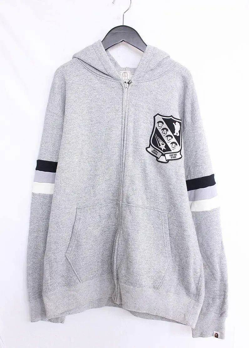 Bape Emblem Zip Hoodie | Grailed