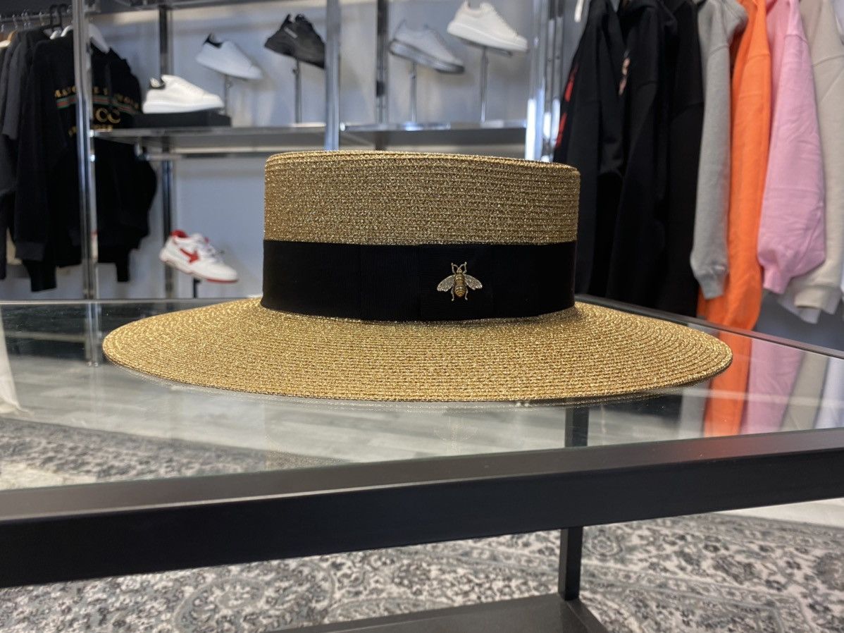 Gucci BNWT Gucci Lamé Bee Papier Hat | Grailed