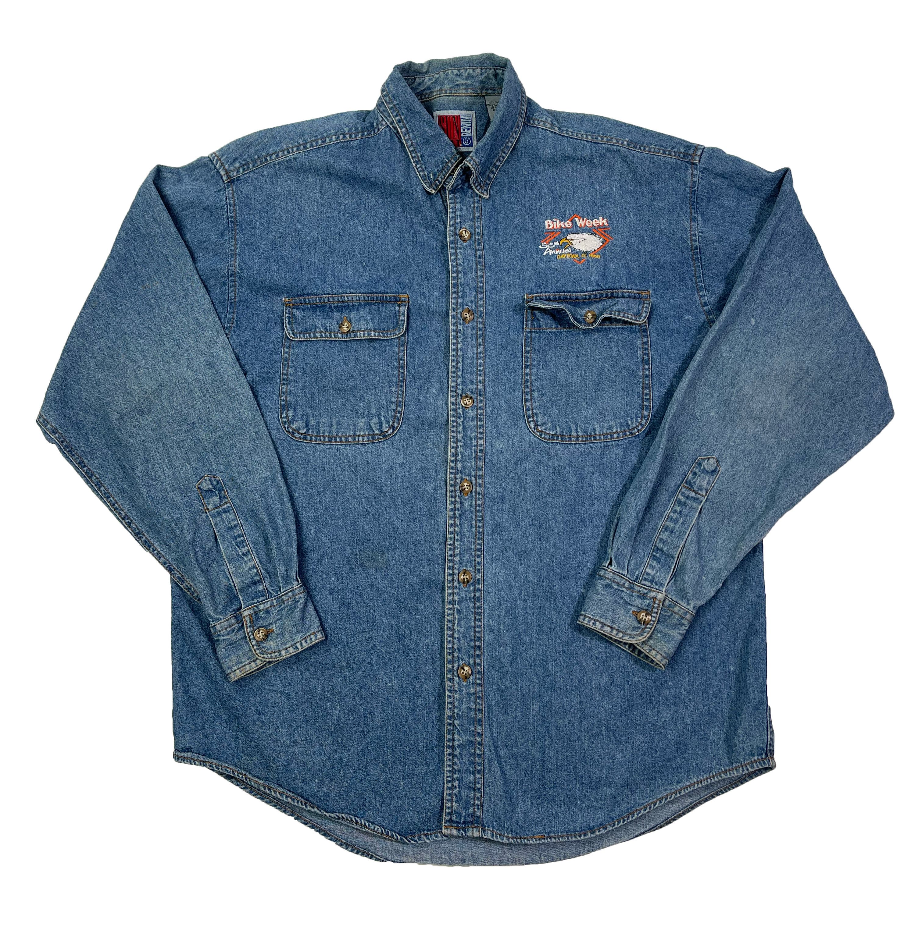 Streetwear × Vintage 1996 Daytona Florida Bike Week Denim Jacket | Grailed