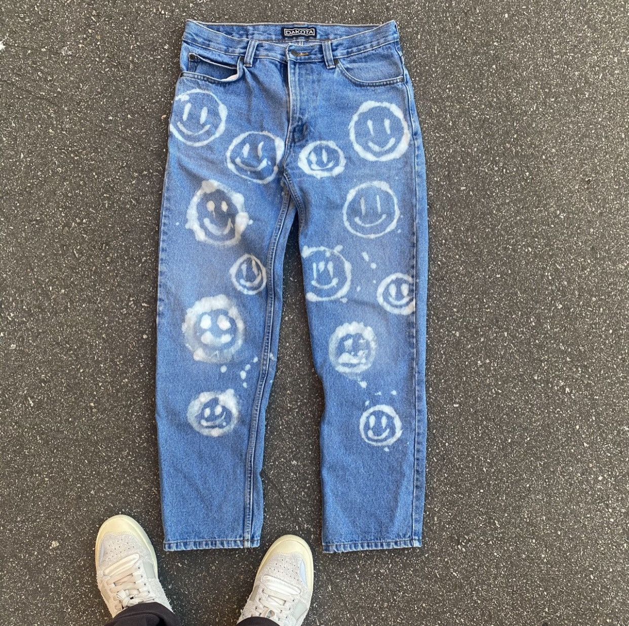 Market × Streetwear × Vintage Vintage smiley face jeans | Grailed