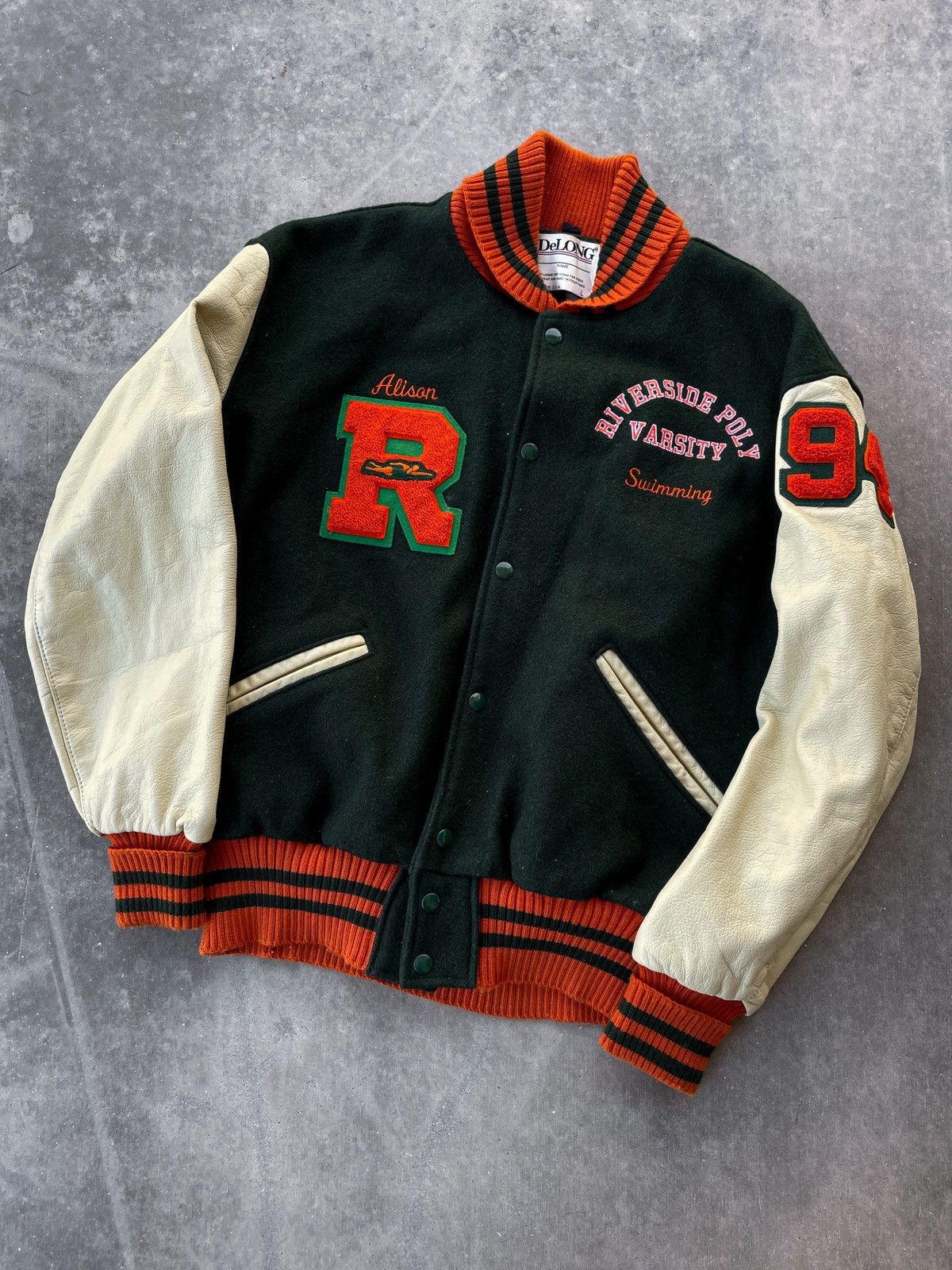 Streetwear × Vintage Vintage 90’s Riverside Poly Swim Team Varsity ...
