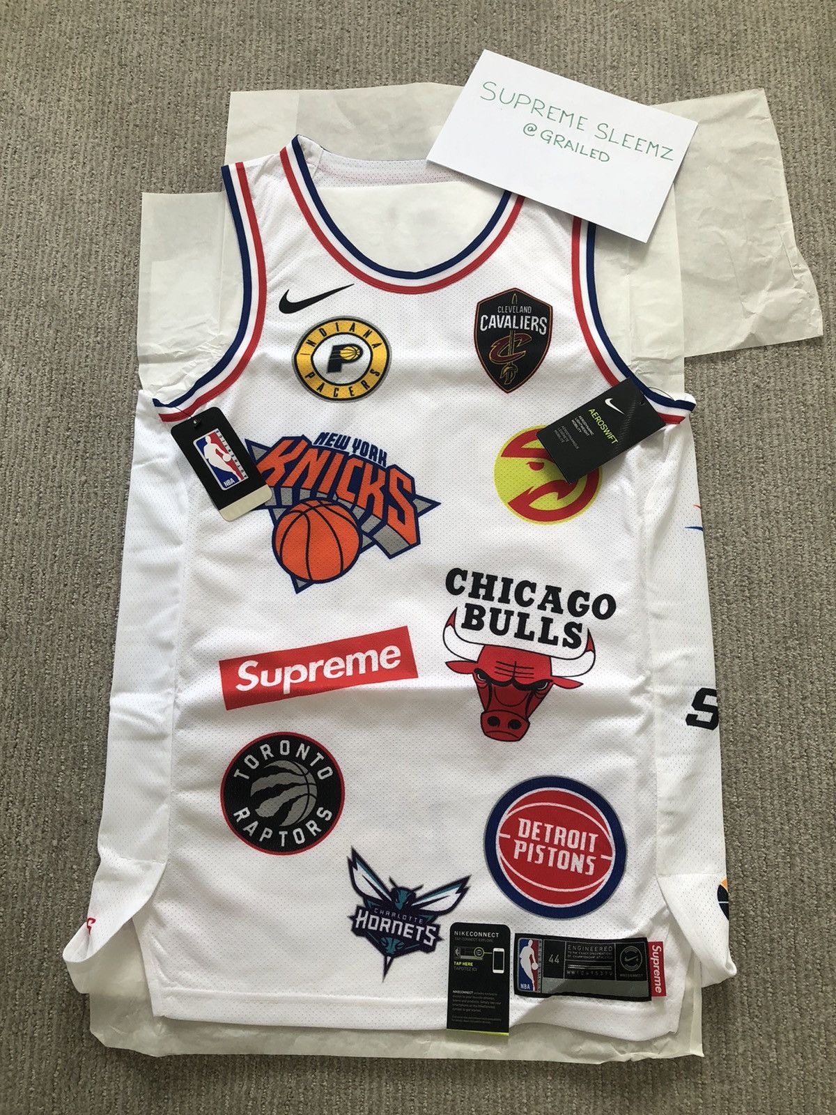 NBA × Nike × Supreme Authentic Basketball Jersey - Supreme Nike NBA ...
