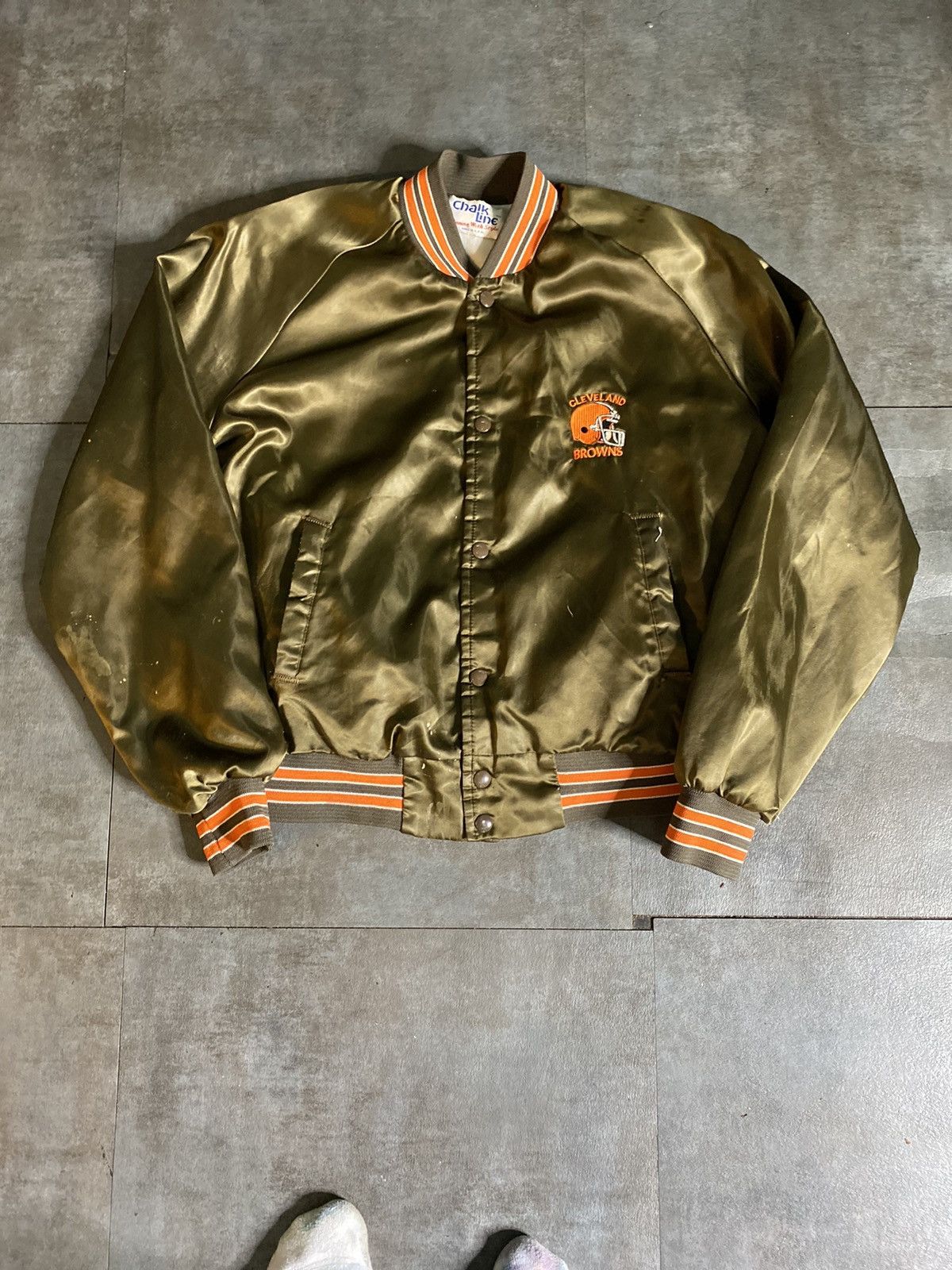 Chalk Line × Vintage Vintage 80’s Cleveland Browns Satin Jacket. | Grailed