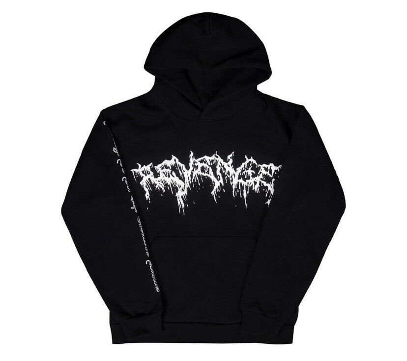 Revenge Revenge Lightning Drip Black Hoodie DS Brand New | Grailed
