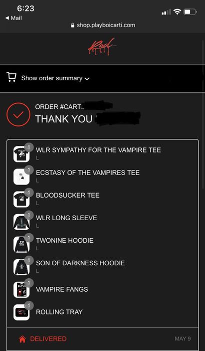 Playboi Carti Playboi Carti WLR “Vampire Fangs” Collectible Set Merch ...