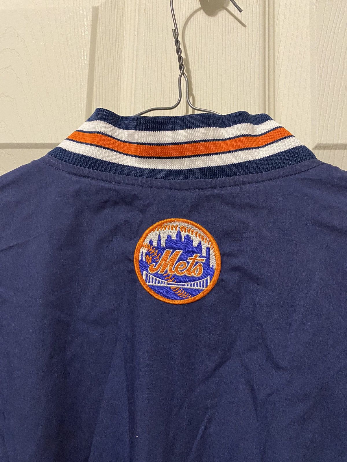 MLB × Mets × Vintage Vintage 90s Mets Fans Gear Bomber Varsity Jacket ...