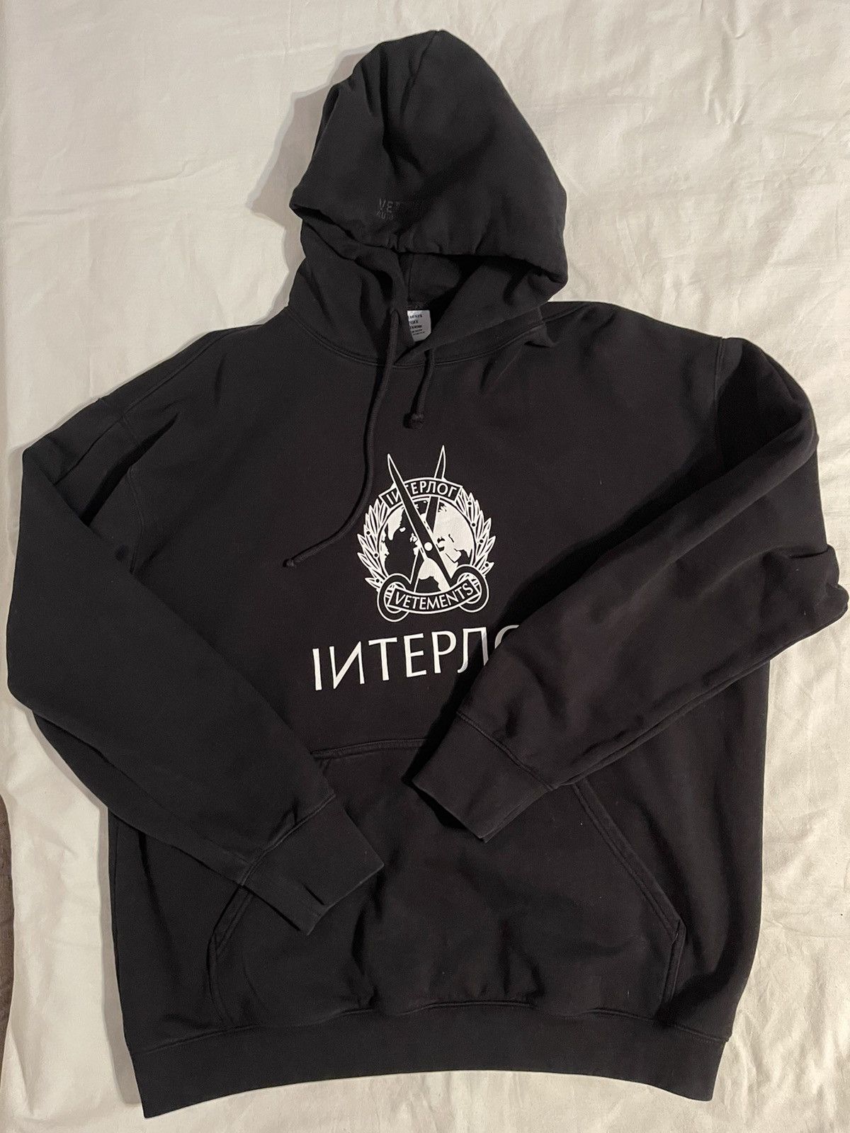 Vetements Vetements Interpol Hoodie Black | Grailed
