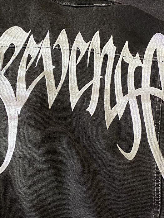 Revenge Revenge Black Denim Jacket Embroidered | Grailed