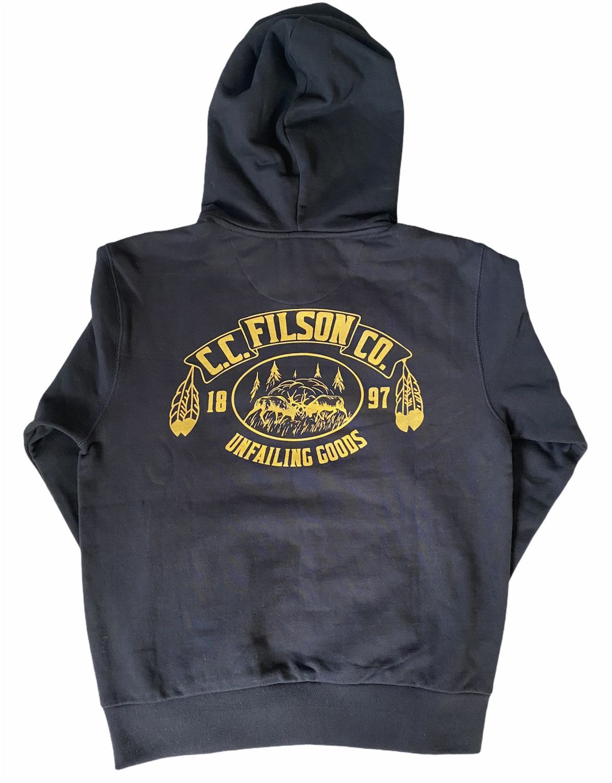 Filson Unfailing Goods Since 1897 Black Hoodie Small | Grailed