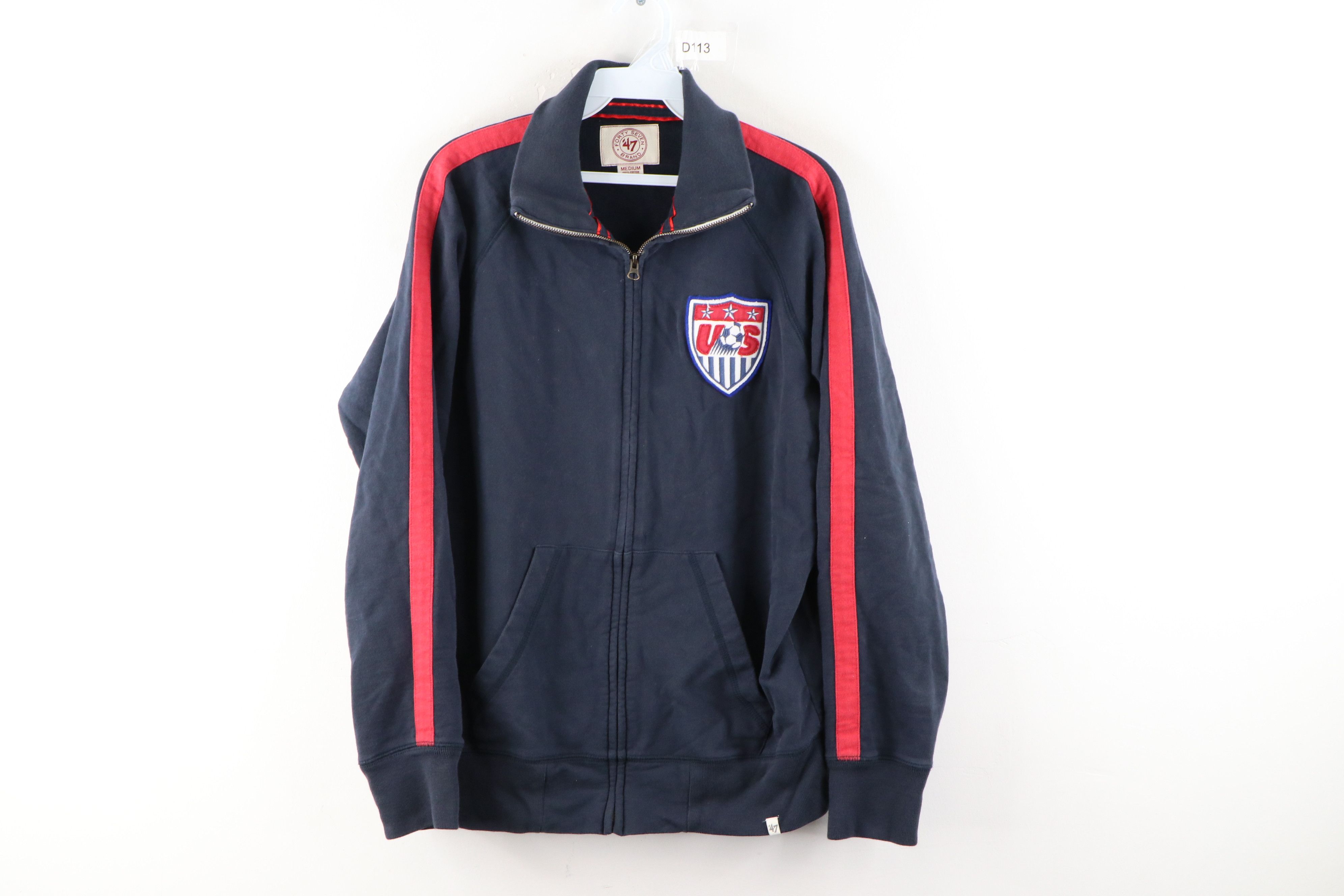 Vintage Vintage Team USA Soccer World Cup Patch Faded Jacket Blue | Grailed