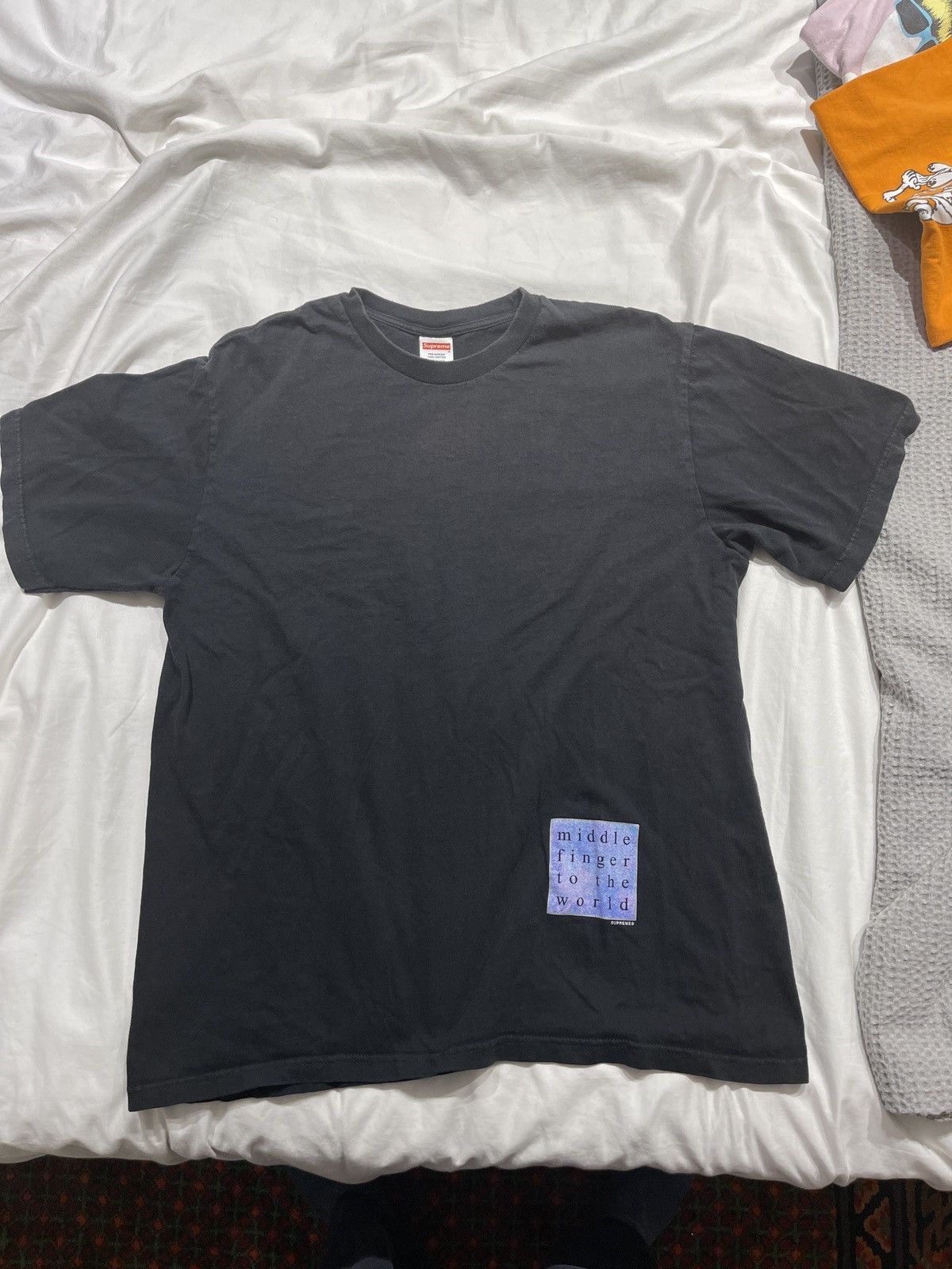 Supreme Middle Finger To The World Tee | Grailed