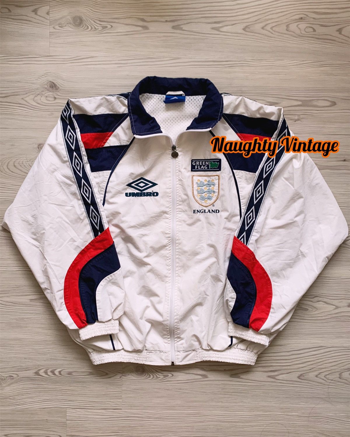 Umbro × Vintage Rare 1990s Umbro Vintage England Football Jacket Green ...