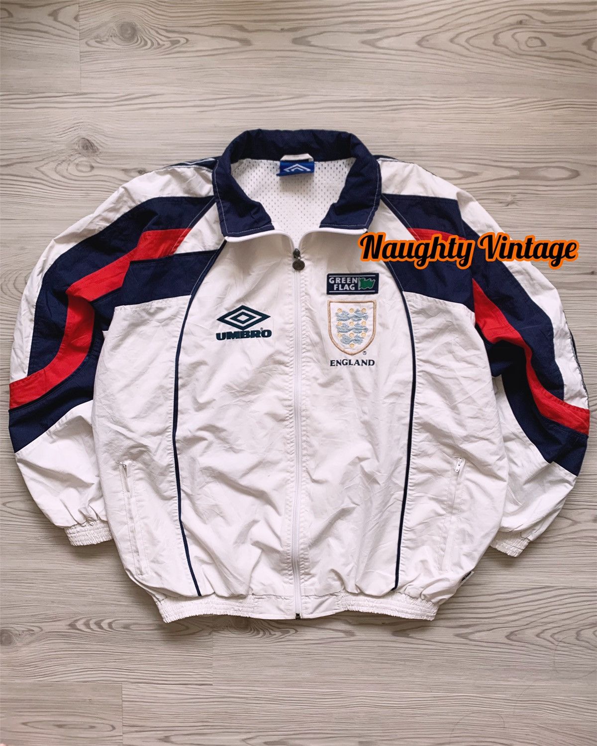 Umbro × Vintage Rare 1990s Umbro Vintage England Football Jacket Green ...