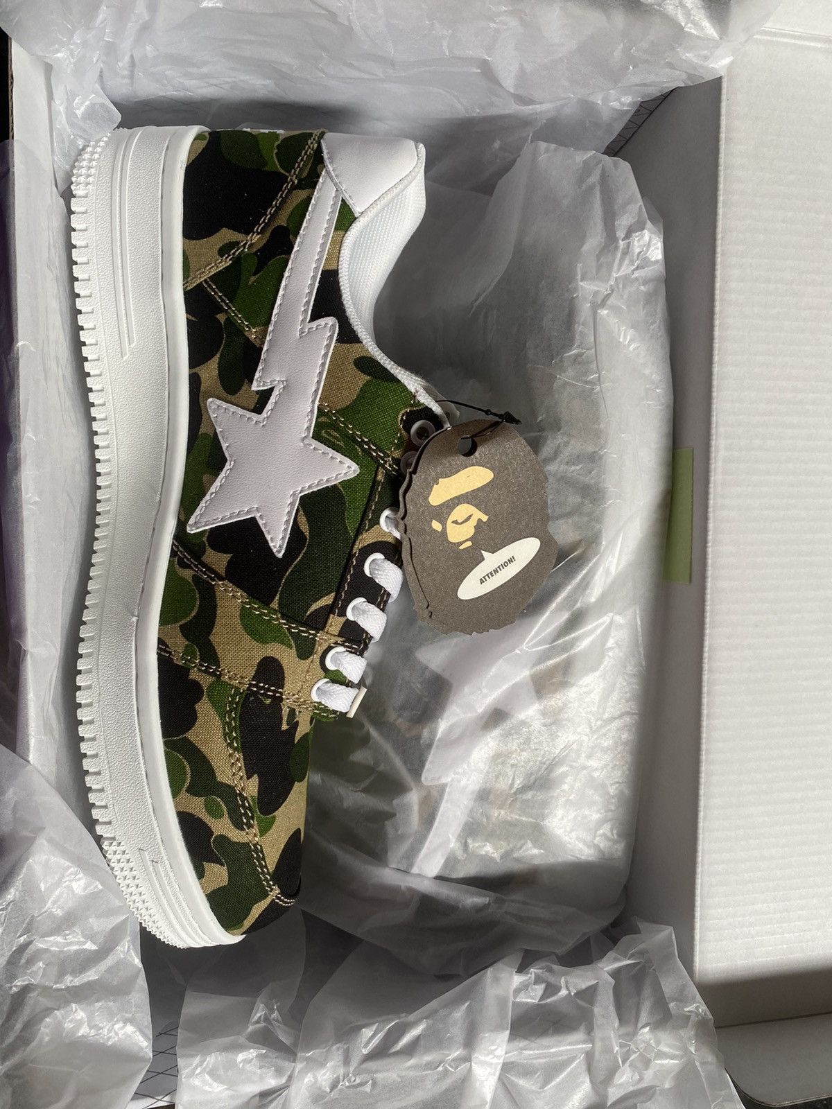 Bape BAPE ABC CAMO GREEN BAPESTA LOW SIZE 11 | Grailed