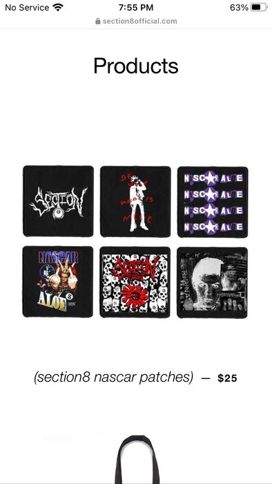 Section 8 SECTION 8 NASCAR ALOE PATCHES | Grailed