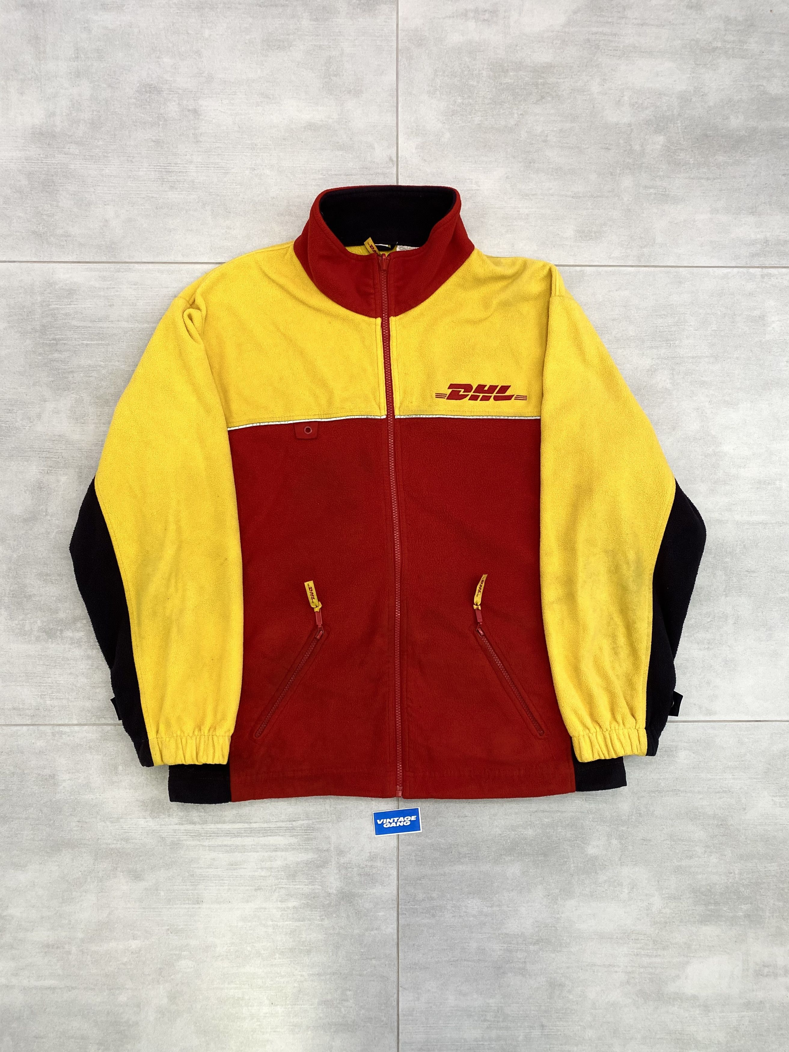 Vintage DHL fleece vintage 90s Rare 🔥 | Grailed