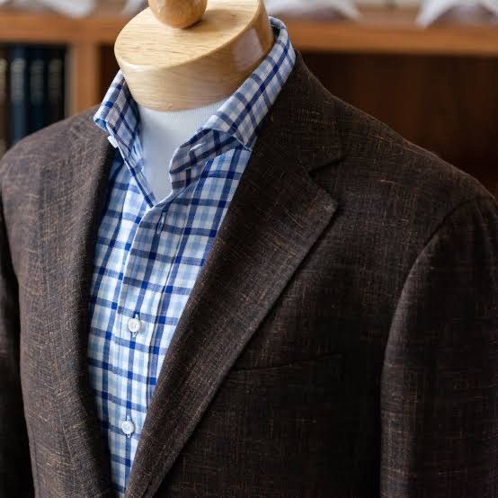 Spier And Mackay Brown Slub Neapolitan fit VBC fabric | Grailed