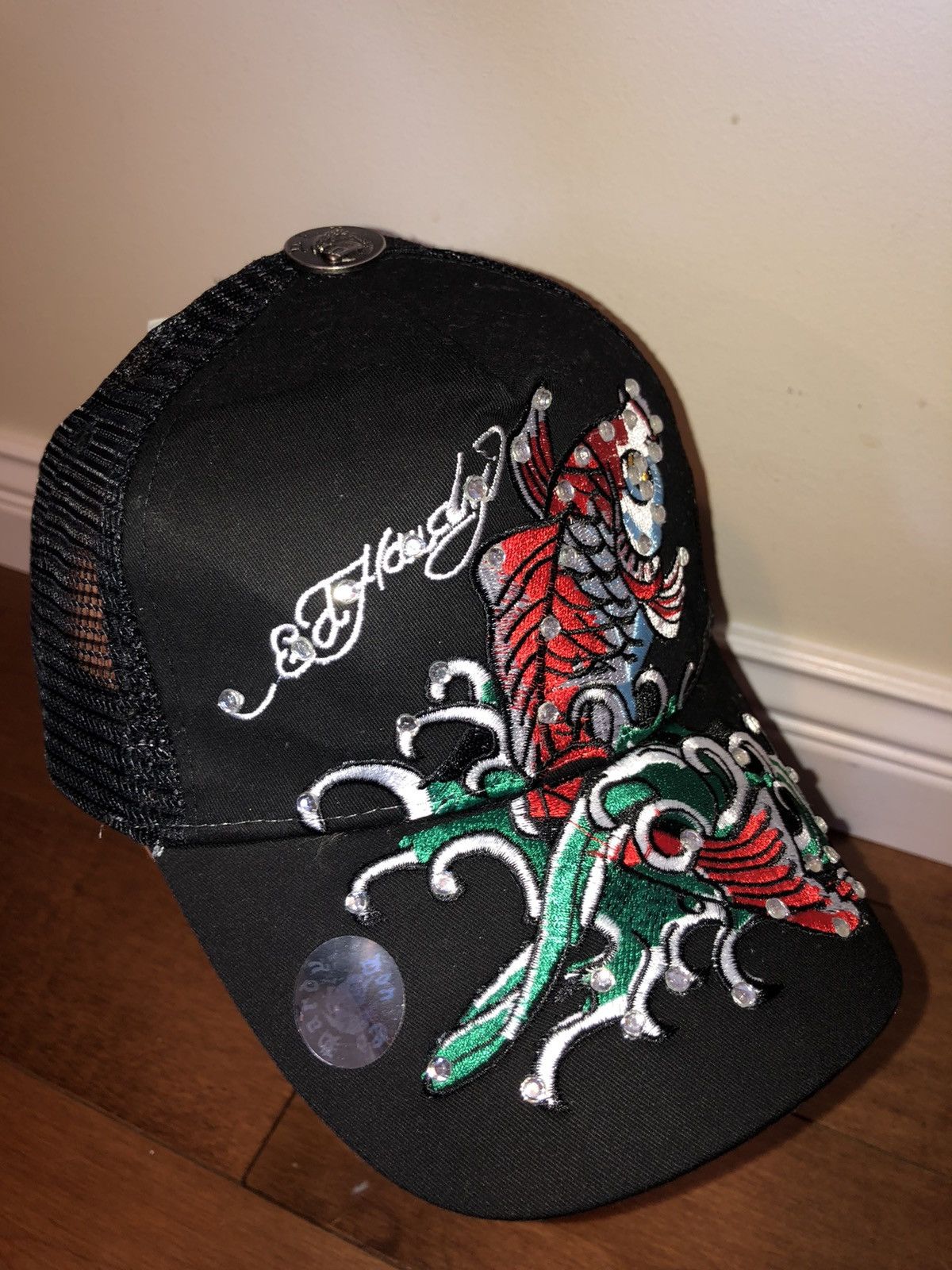 Ed Hardy × Vintage Ed hardy brand new koi fish trucker hat | Grailed