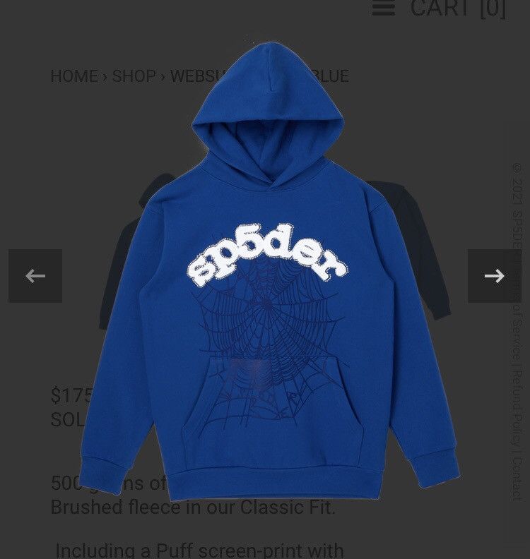 Spider Worldwide × Young Thug Spider Worldwide Blue "WEBSUIT" hoodie ...