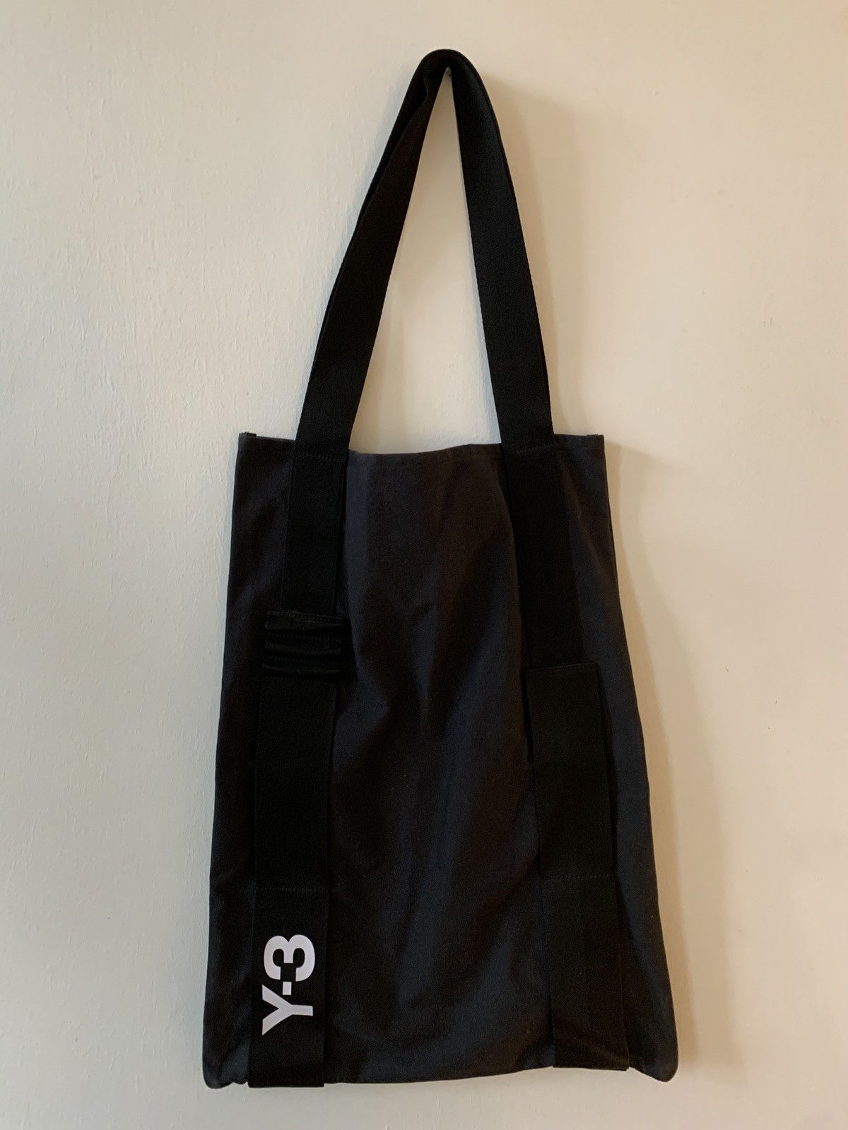 Adidas × Yohji Yamamoto Y3 black oversized tote | Grailed