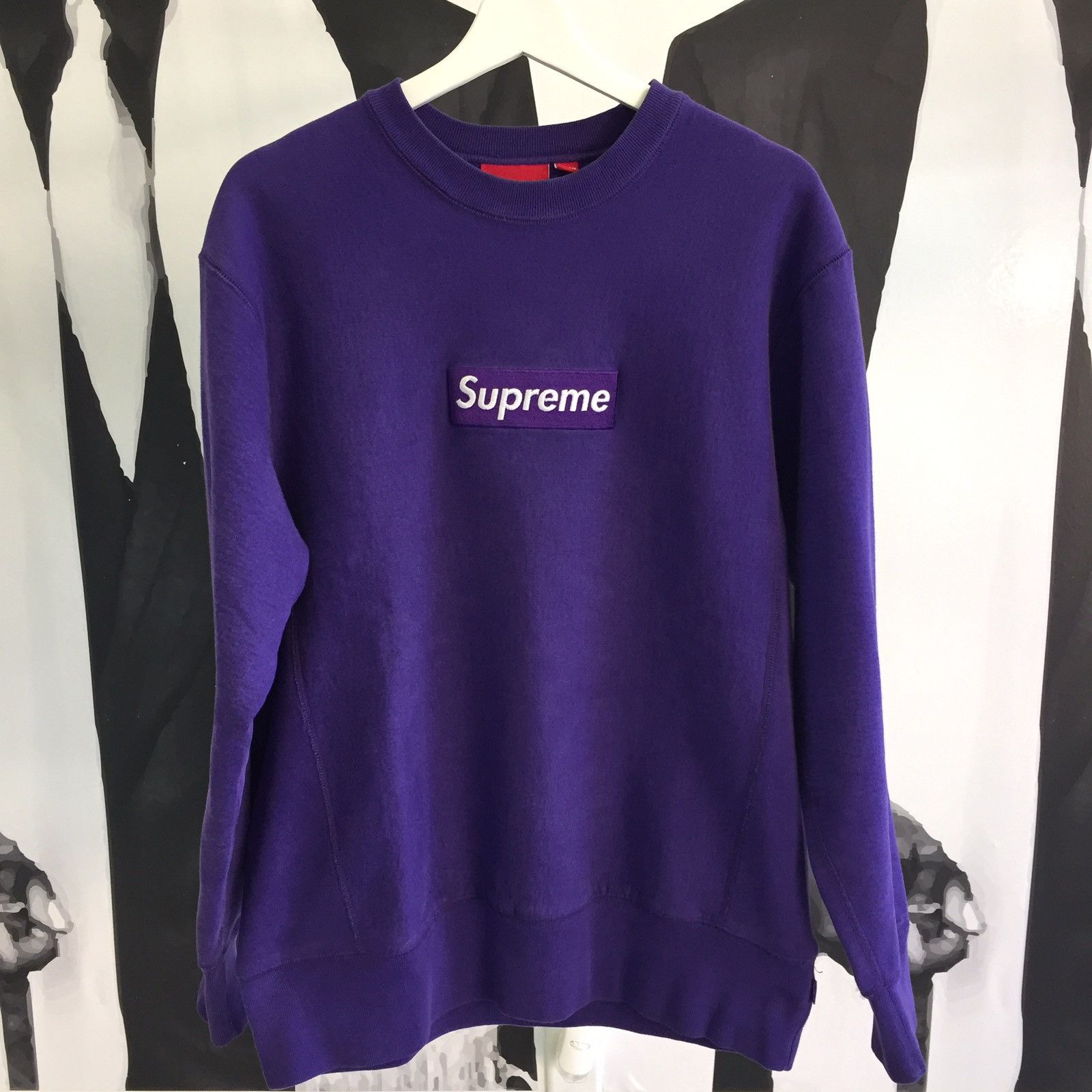 Supreme Supreme Purple On Purple Box Logo Crewneck | Grailed