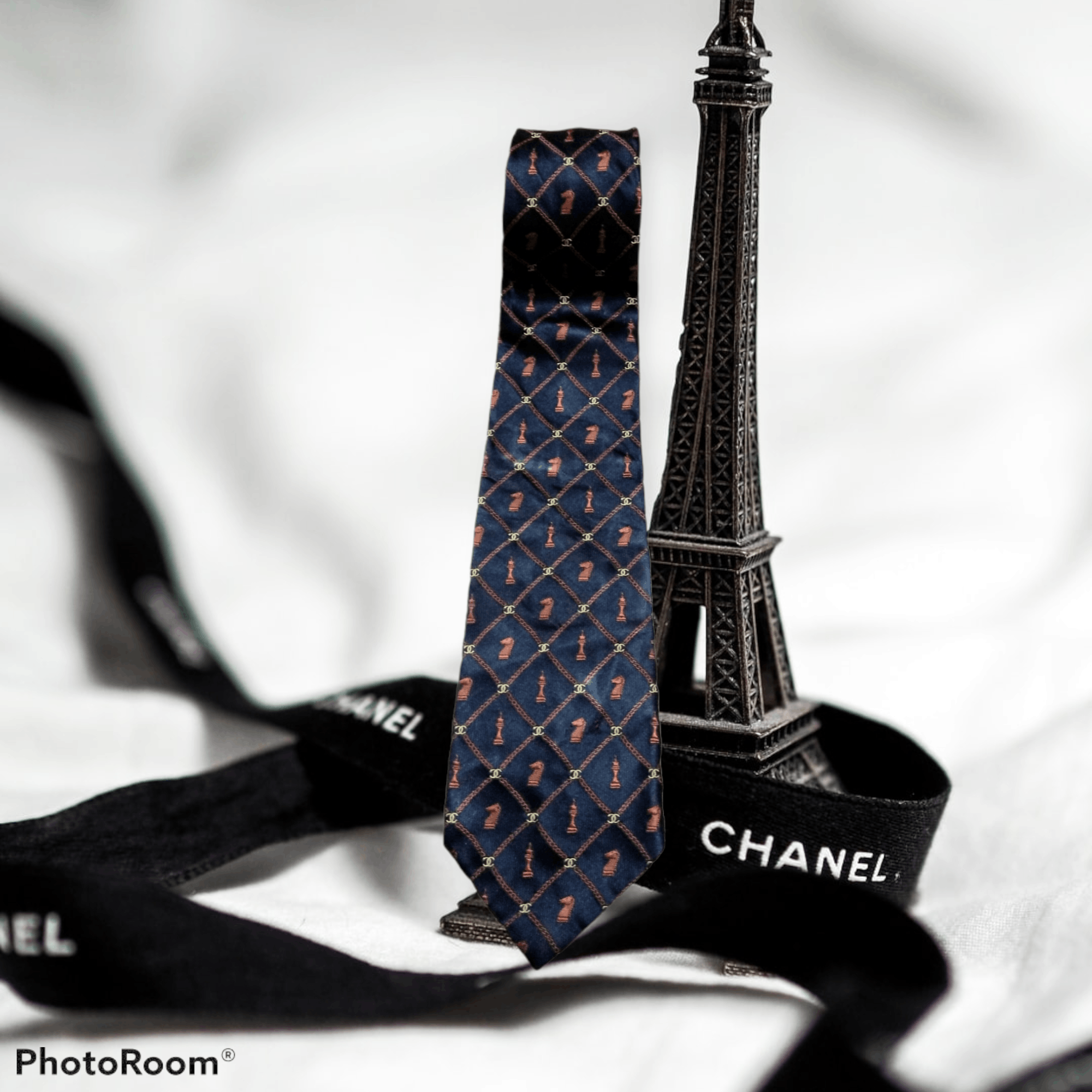 Vintage Vintage Necktie Chanel Knight Chess monogram | Grailed