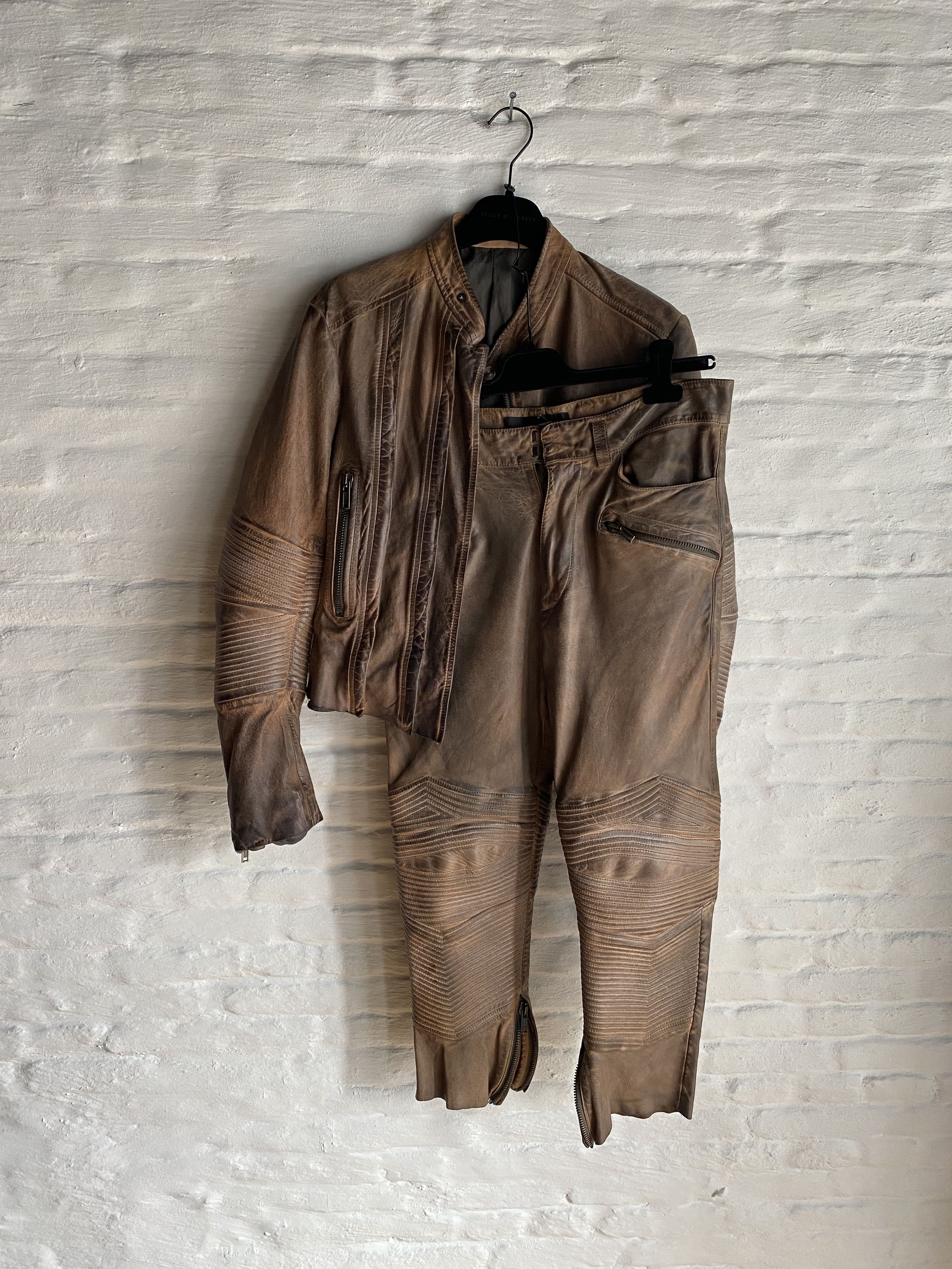 Haider Ackermann Leather Biker Pants and jacket | Grailed